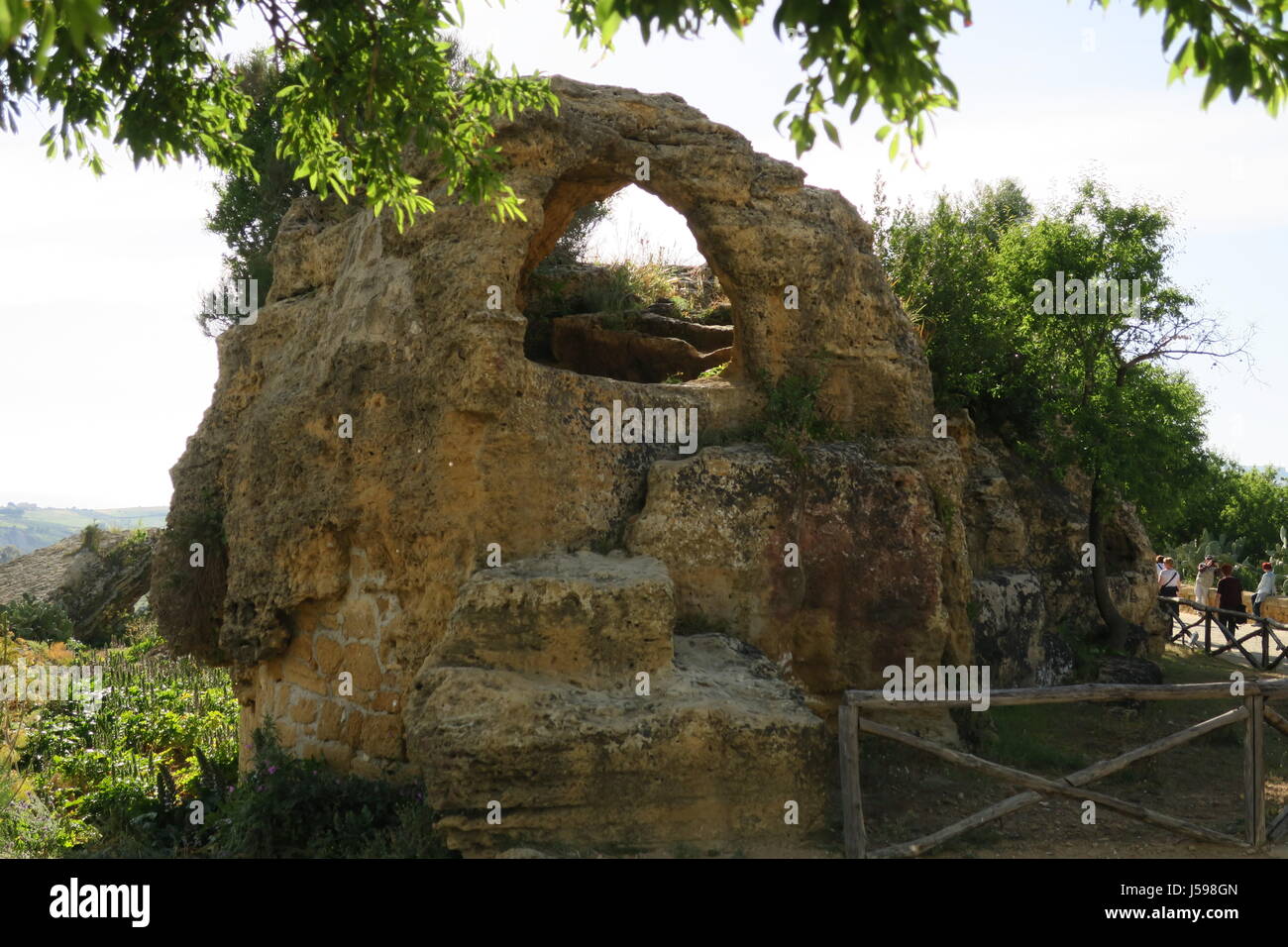 Mighty rocks of interesting shape in Valley of the Temples in Agrigento ...