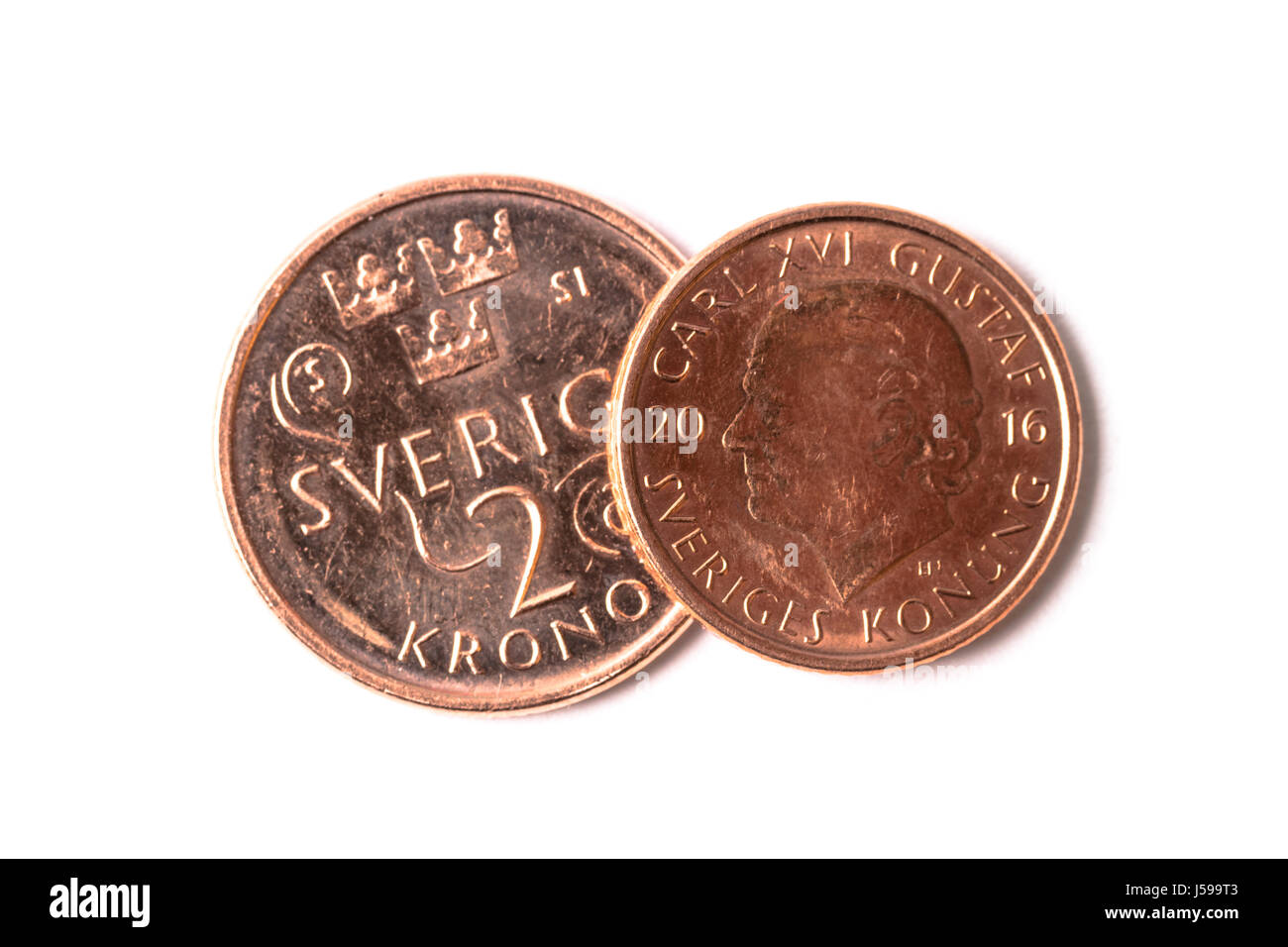 Swedish new coins isolated on white Stock Photo - Alamy