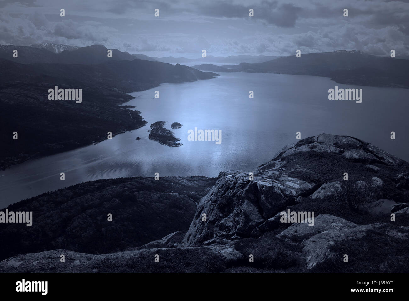 blue colour mountains stone cold mood lines rock norway dismal sight ...