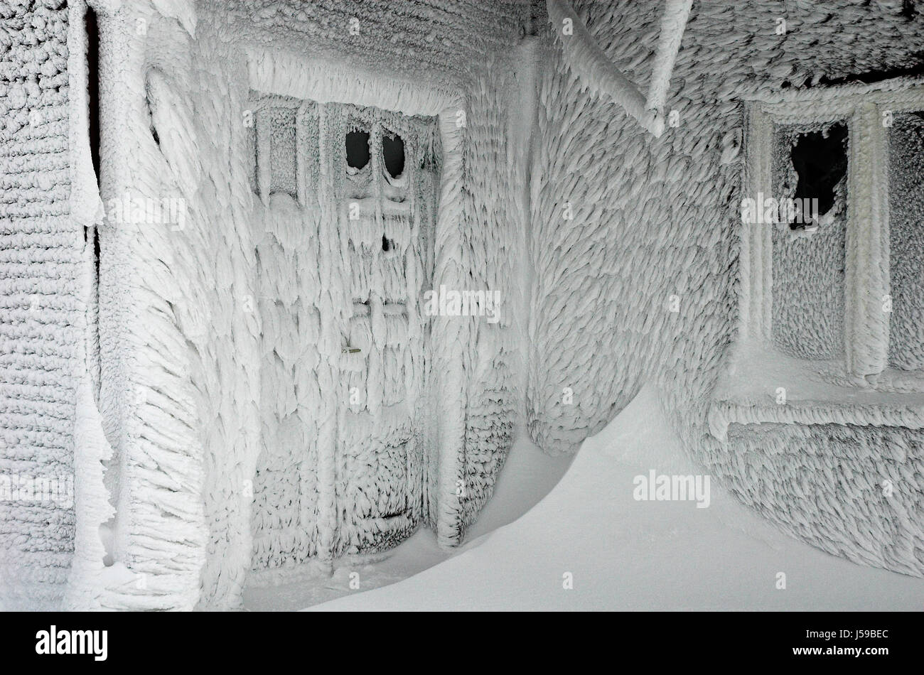 house building window porthole dormer window pane cold door ice blank ...