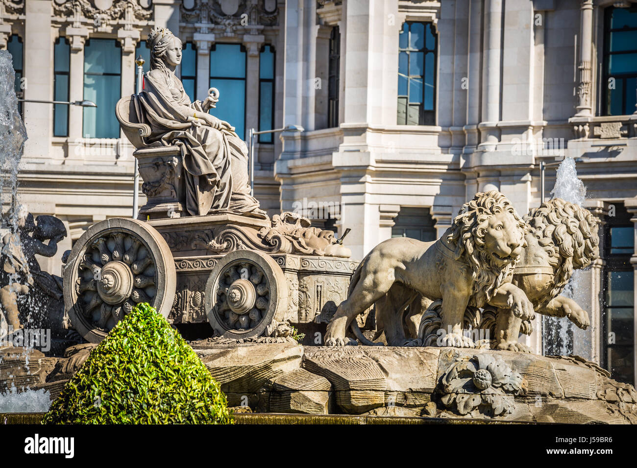 Cibeles fountain at Madrid, Spain - architecture background Stock Photo ...