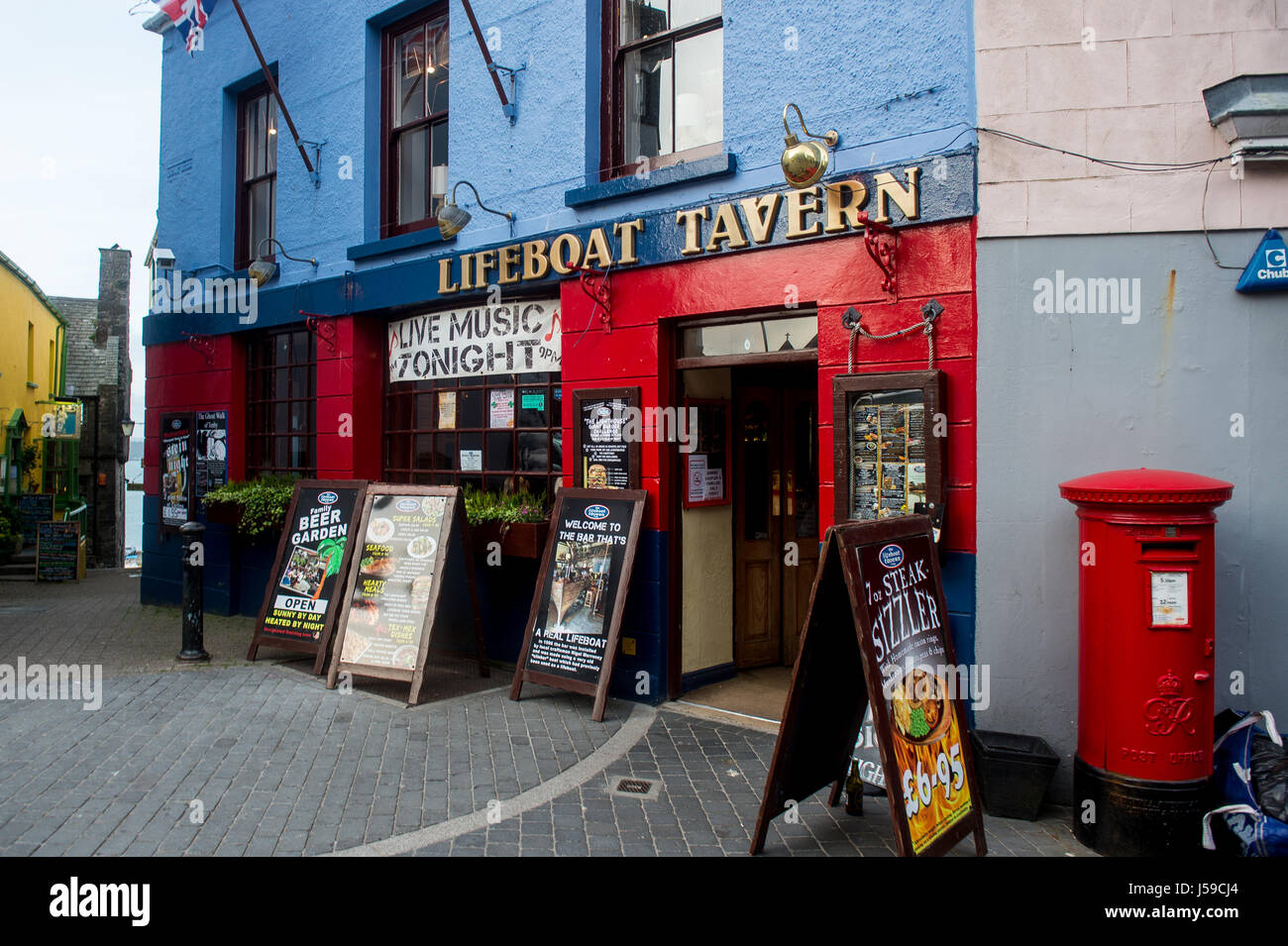General View of the Lifeboat Tavern Public house at Tenby ...
