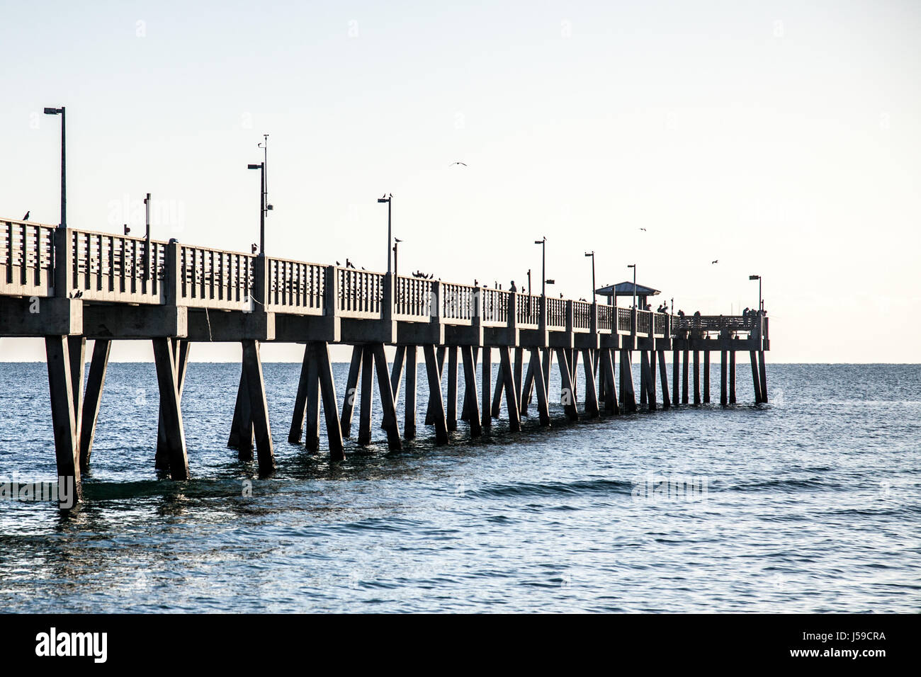Railing fishing pier hi-res stock photography and images - Alamy
