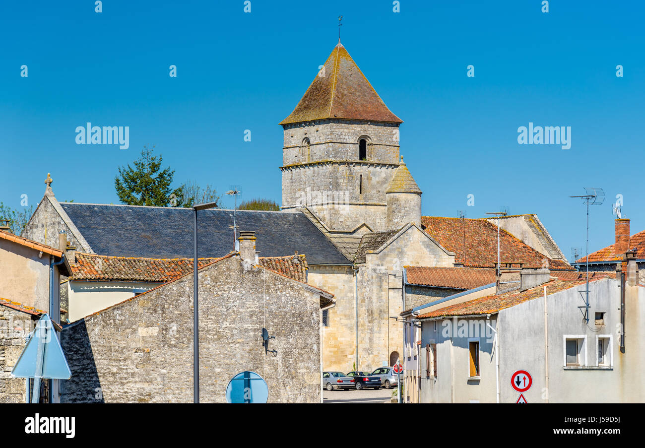 Saint Chartier of Javarzay Church in Chef-Boutonne village, France ...