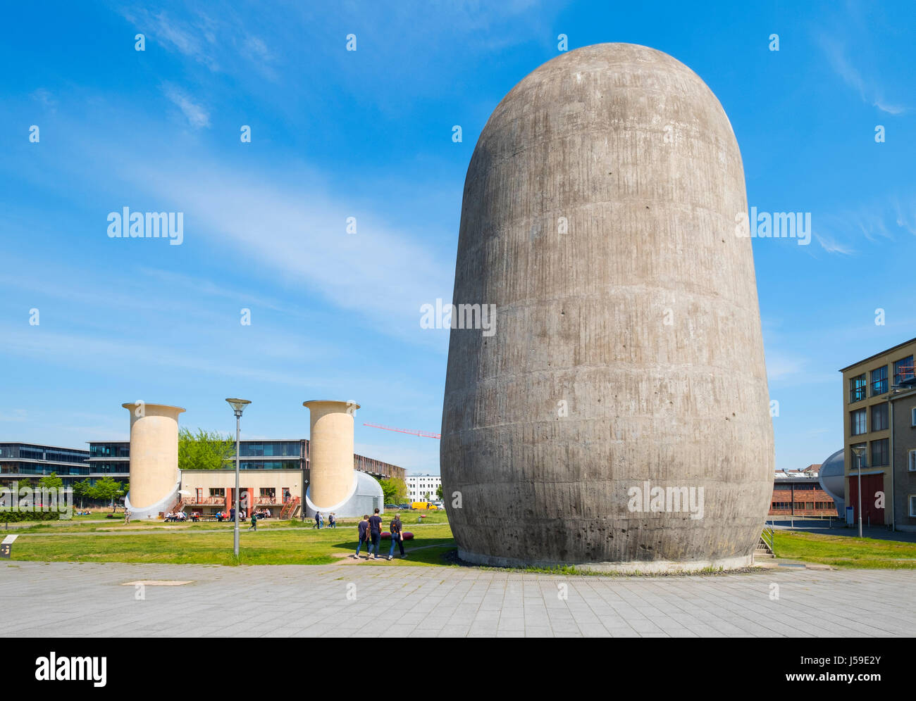 Historic vertical wind tunnel at Aerodynamic Park at the Science and ...