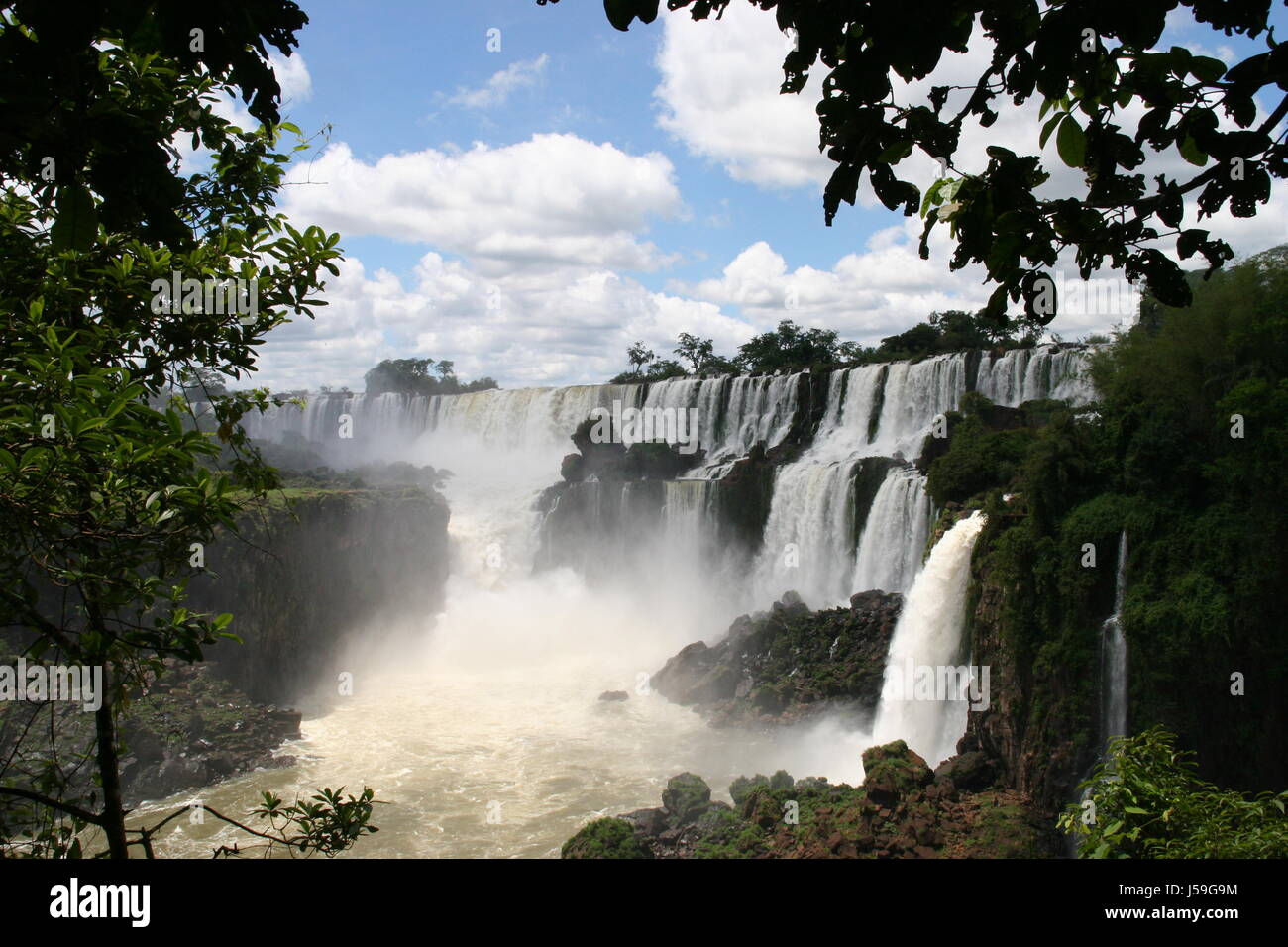 travel waterfall argentina brazil south america scenery countryside ...