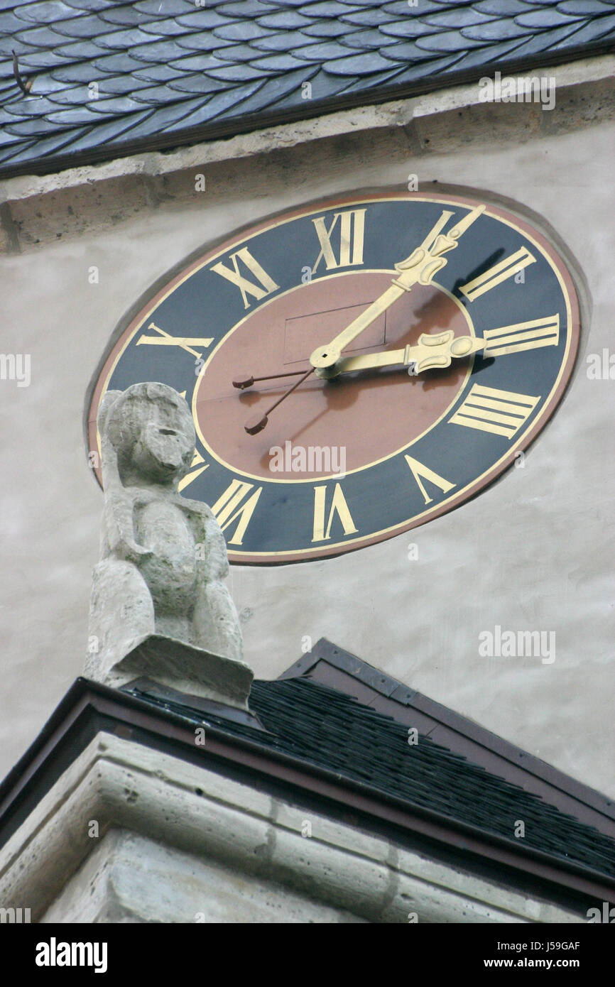 tower statue cathedral clock pointer dial steeple slate male clock ...