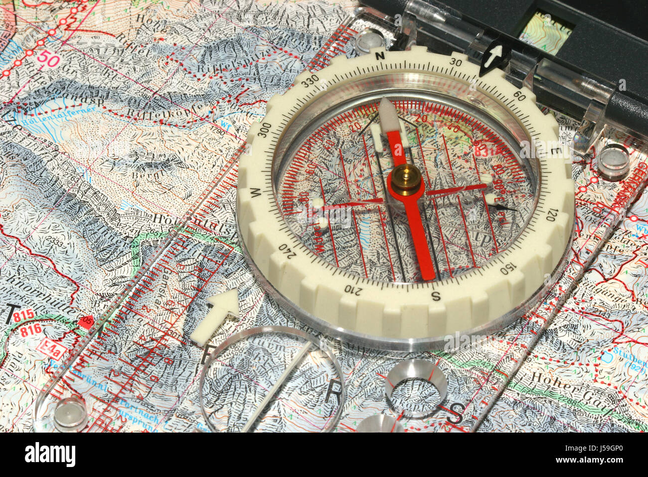 direction relief card orientation north needle scale graduation ...