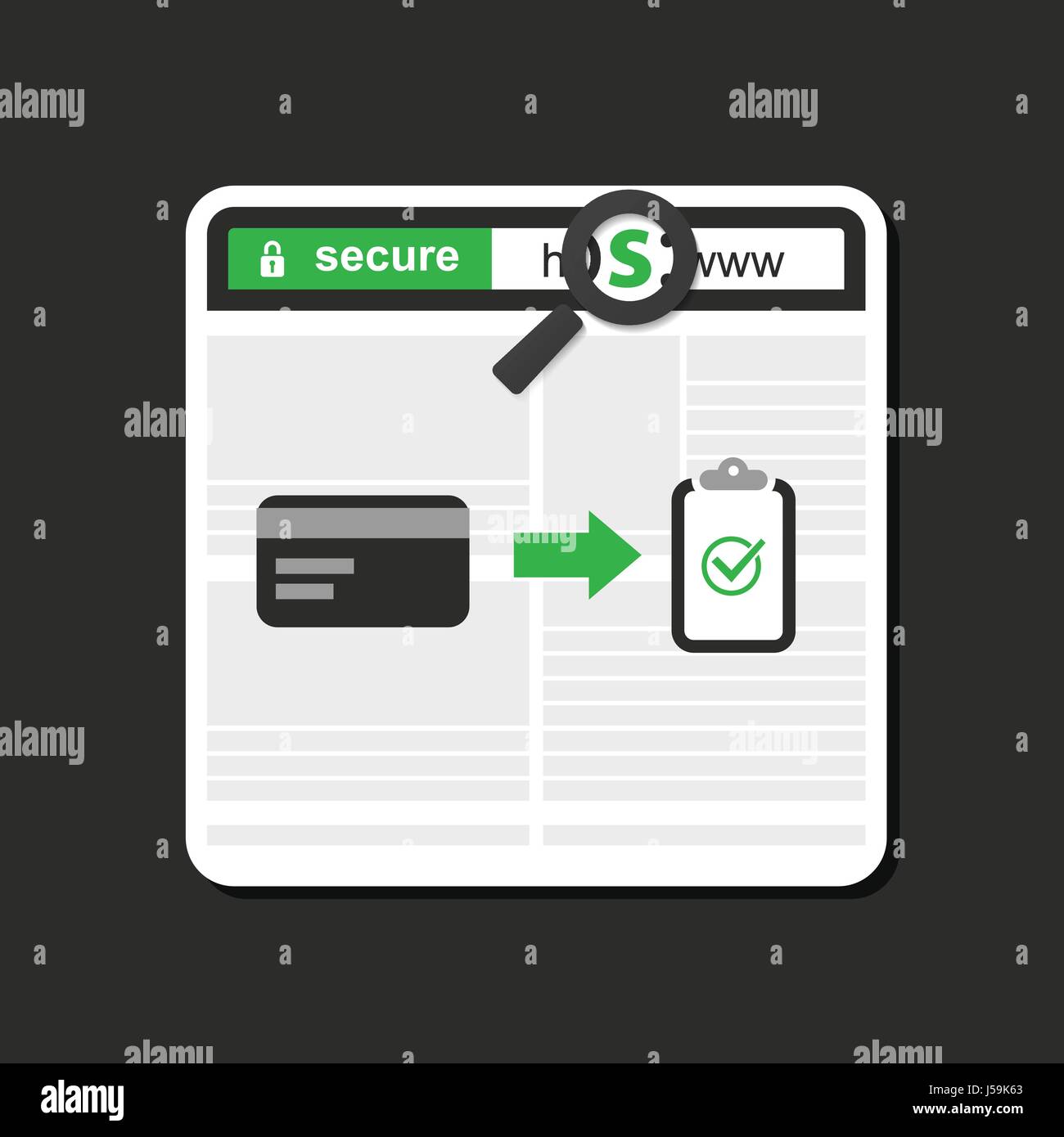 HTTPS Protocol - Safe and Secure Browsing and Shopping Stock Vector Image & Art - Alamy