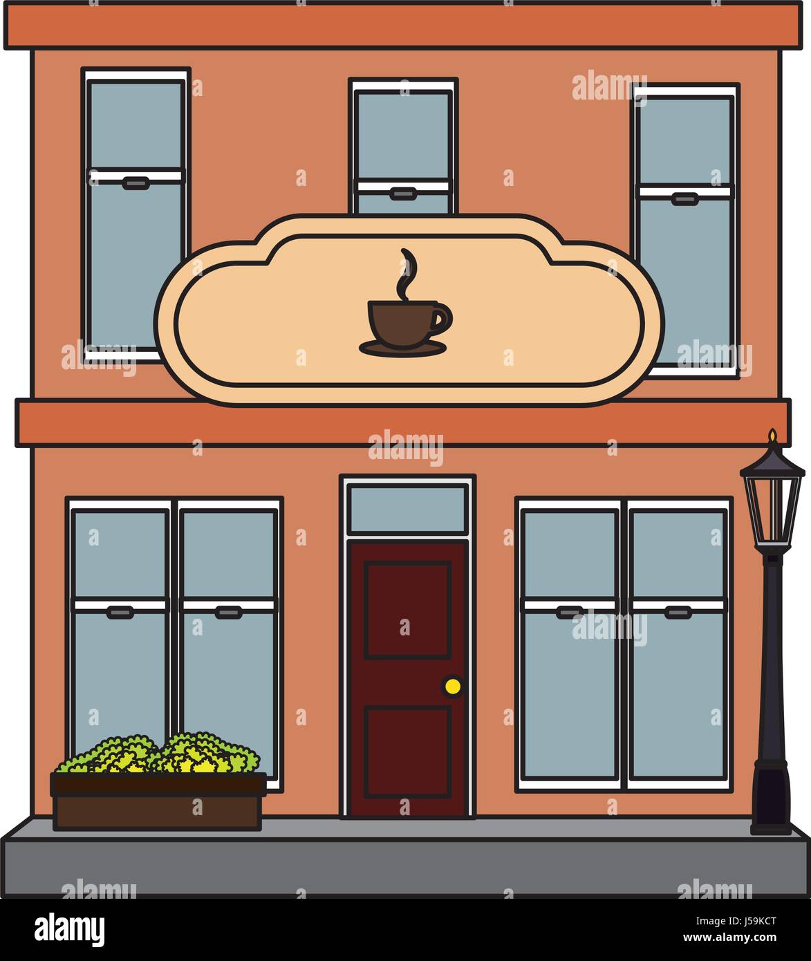 coffee shop building isolated icon Stock Vector Image & Art - Alamy