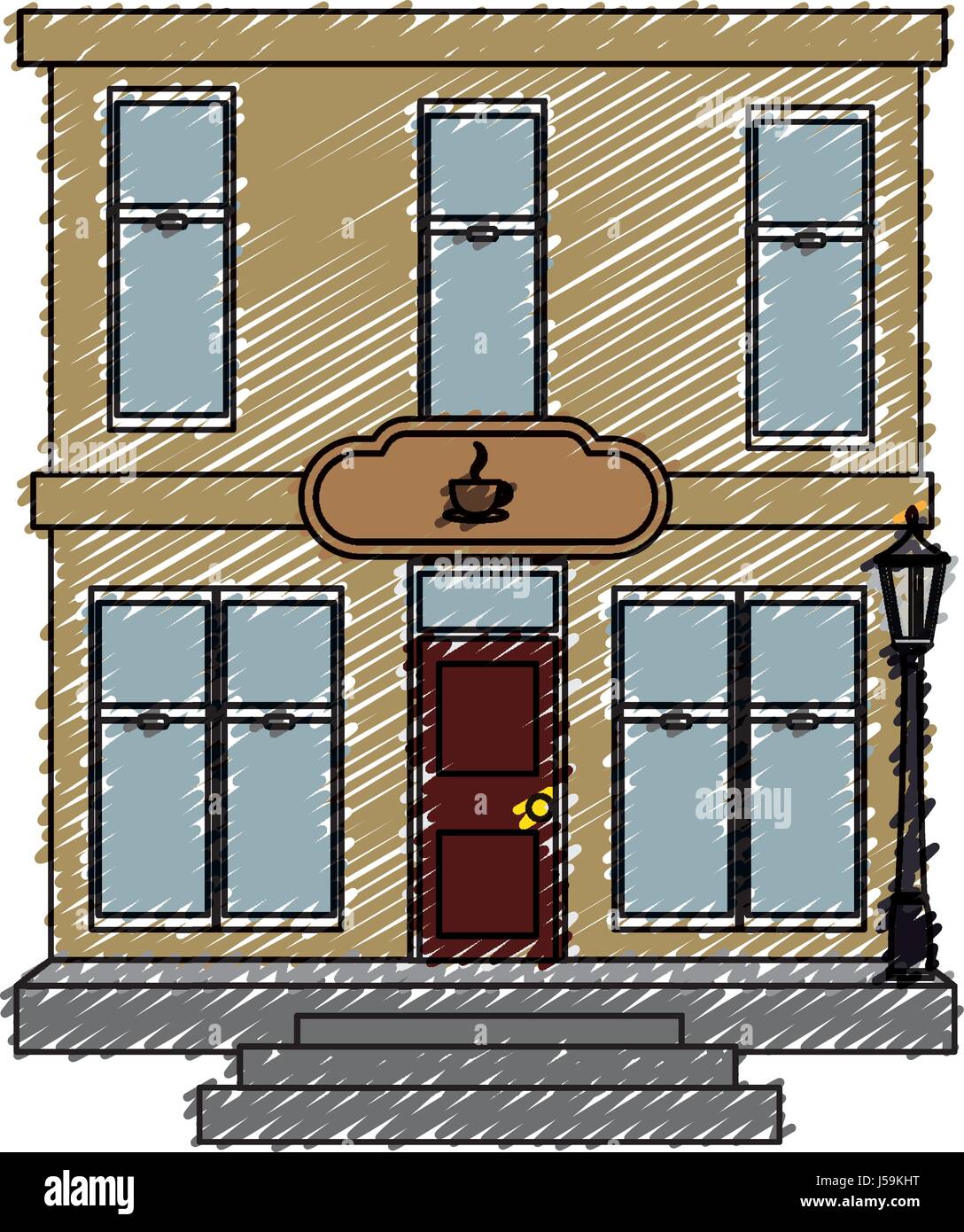coffee shop building isolated icon Stock Vector Image & Art - Alamy