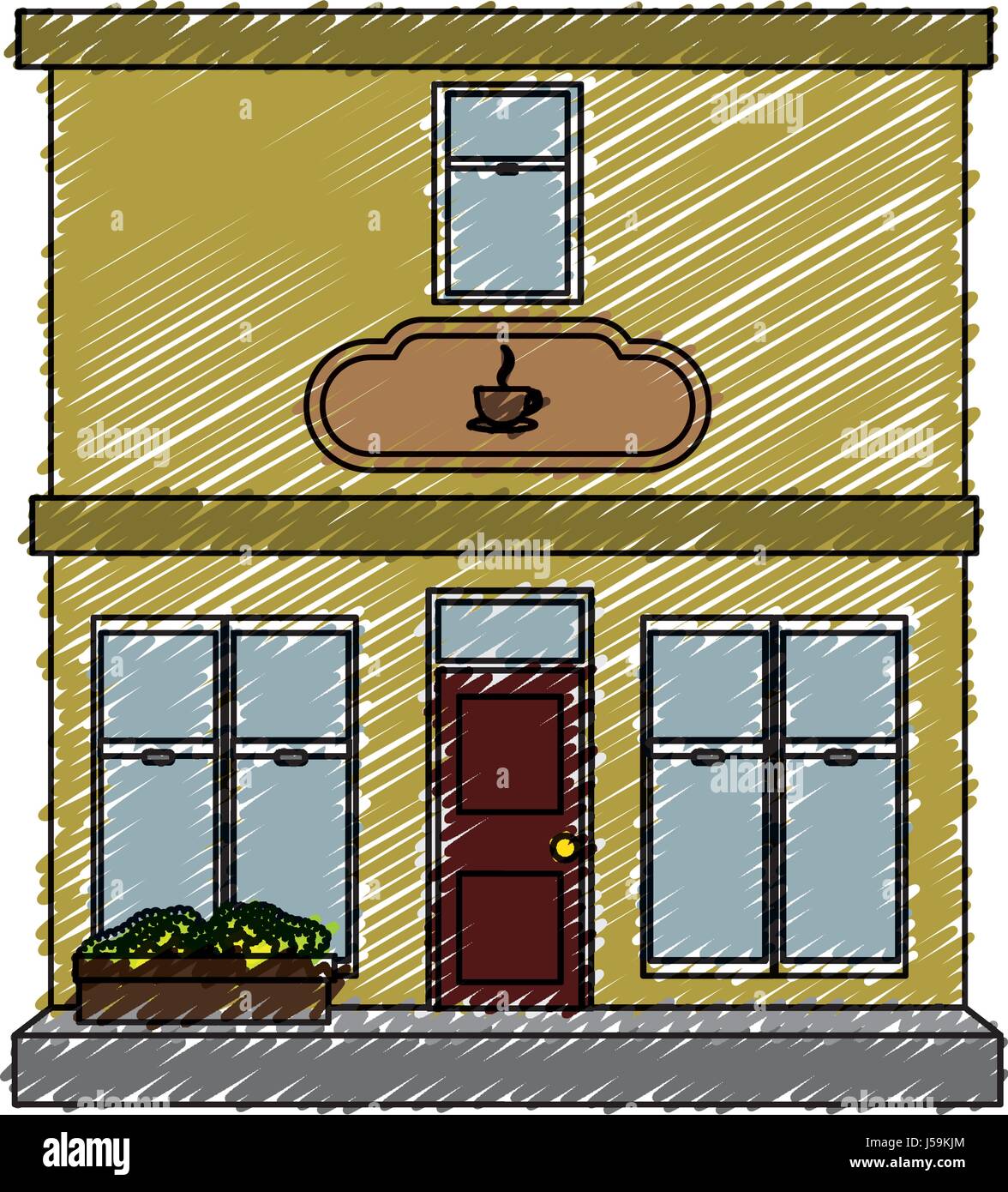 coffee shop building isolated icon Stock Vector Image & Art - Alamy