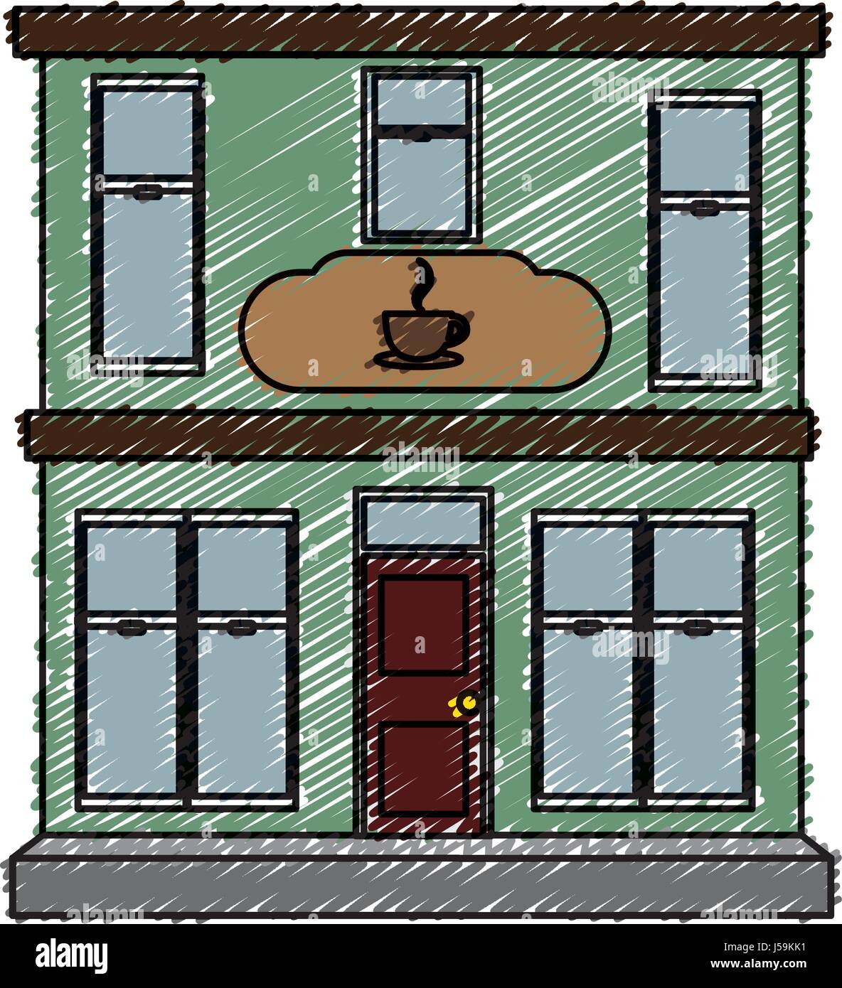 coffee shop building isolated icon Stock Vector Image & Art - Alamy