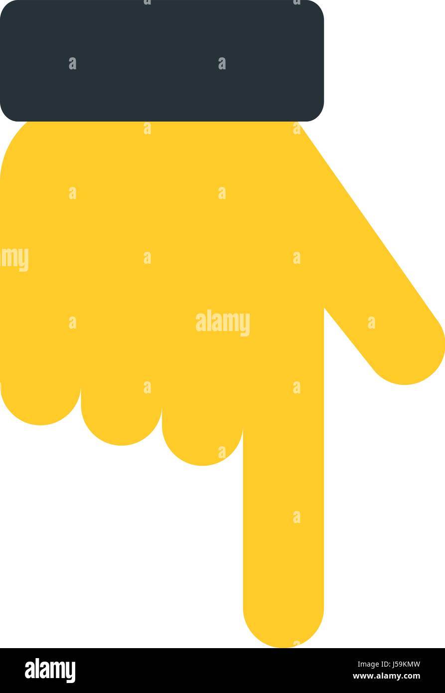 Hand finger pointing downwards Stock Vector Images - Alamy