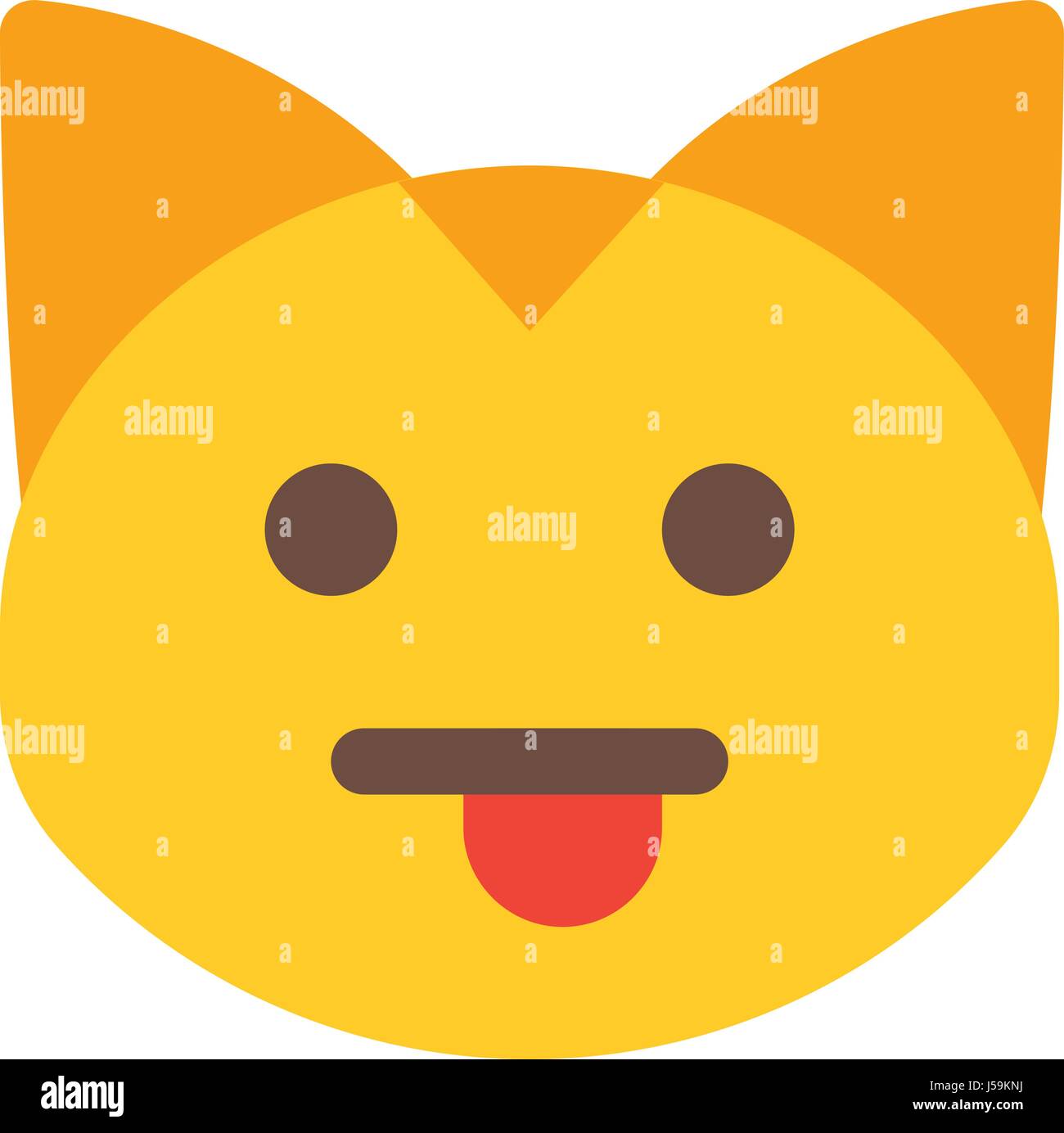 cat with tongue stuck ouy Stock Vector Image & Art - Alamy