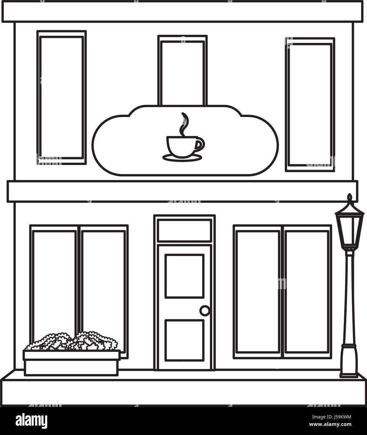coffee shop building isolated icon Stock Vector Image & Art - Alamy