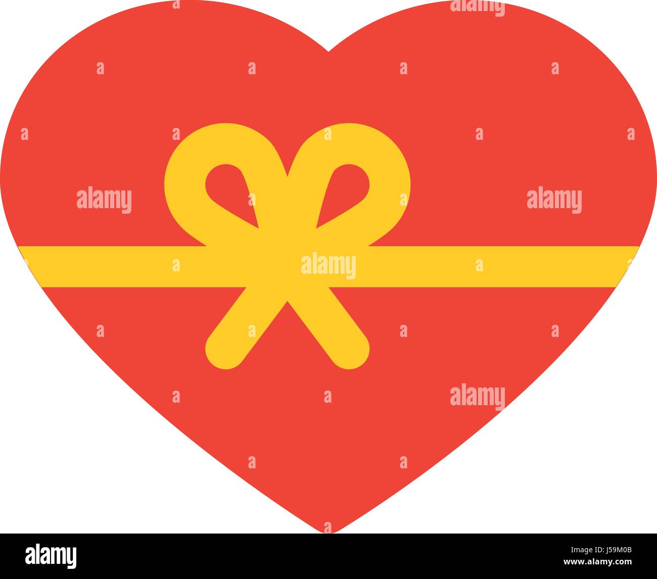 heart with ribbon Stock Vector Image & Art - Alamy