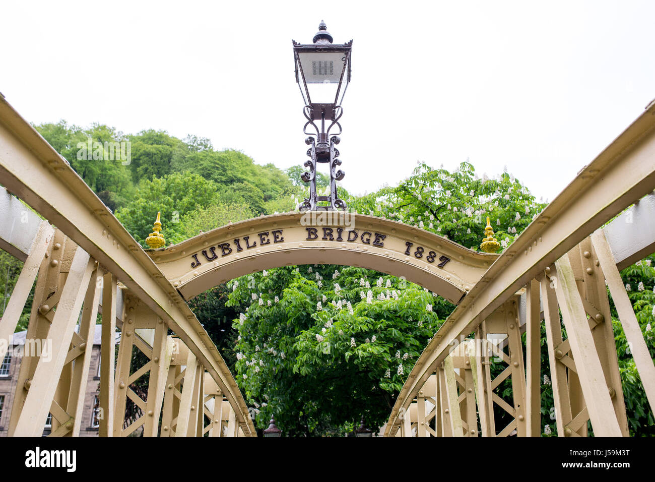 Jubilee Bridge Matlock Bath, Derbyshire, England, UK Stock Photo - Alamy
