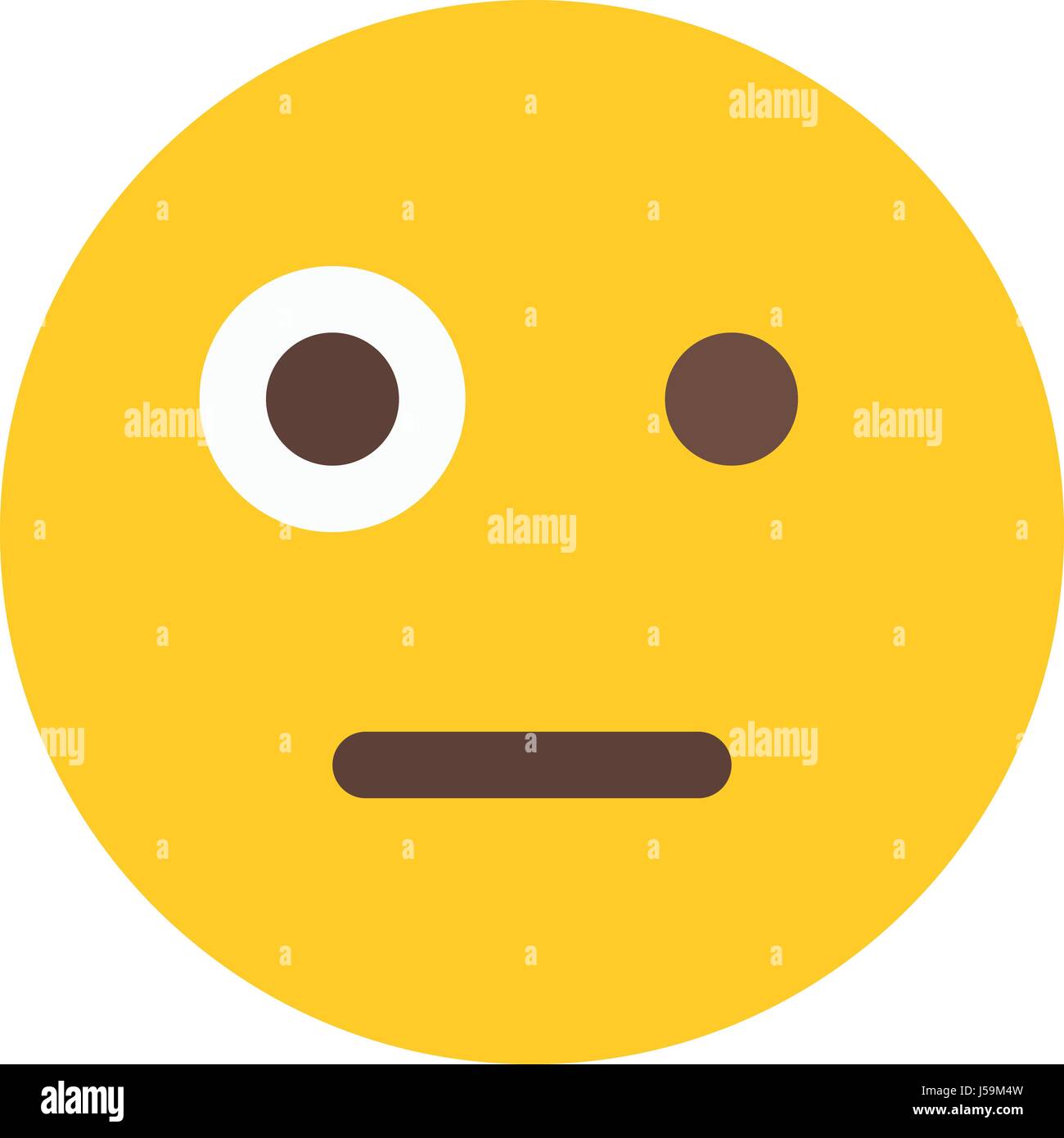 Sceptic emoticon Stock Vector Images - Alamy