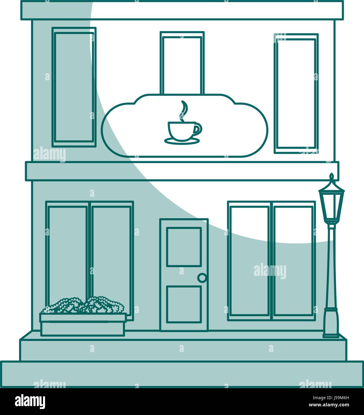 coffee shop building isolated icon Stock Vector Image & Art - Alamy