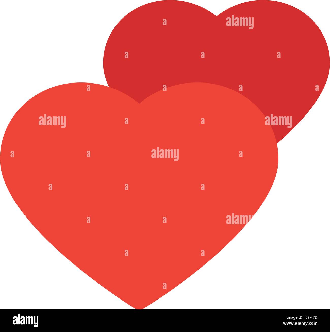 Two big hearts on Stock Vector Images - Alamy