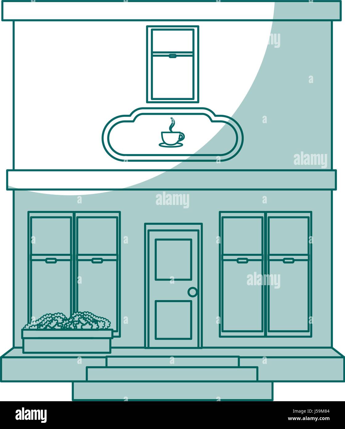 coffee shop building isolated icon Stock Vector Image & Art - Alamy