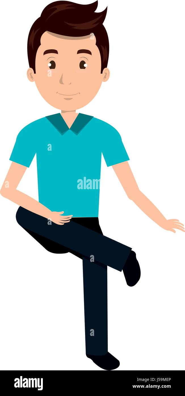 young man avatar sitting character Stock Vector Image & Art - Alamy