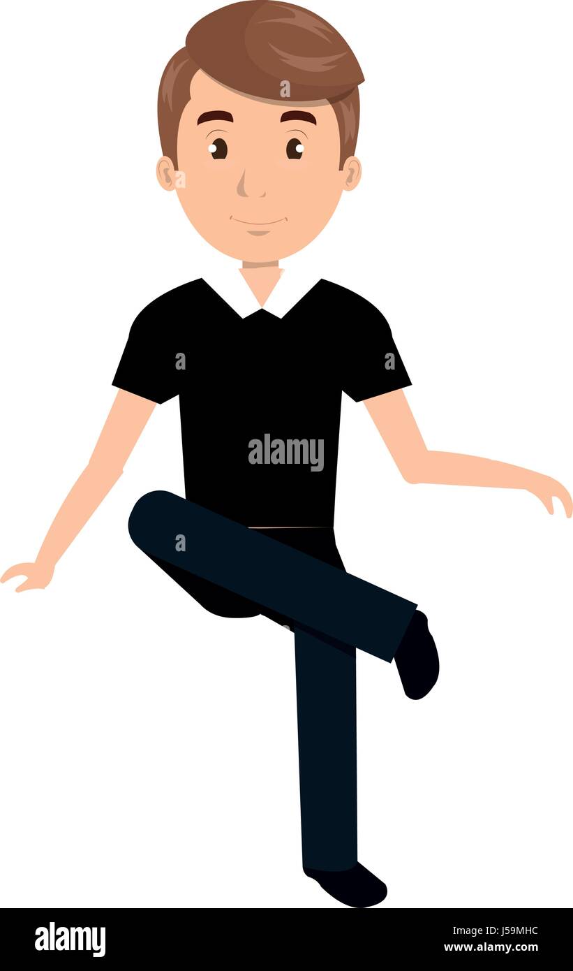 young man avatar sitting character Stock Vector Image & Art - Alamy