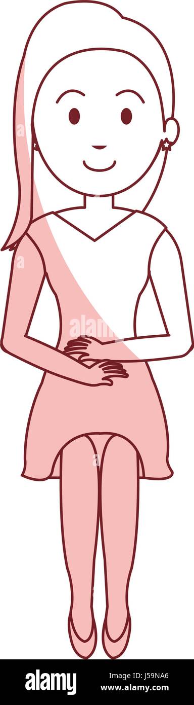 beautiful and young woman sitting character Stock Vector Image & Art ...