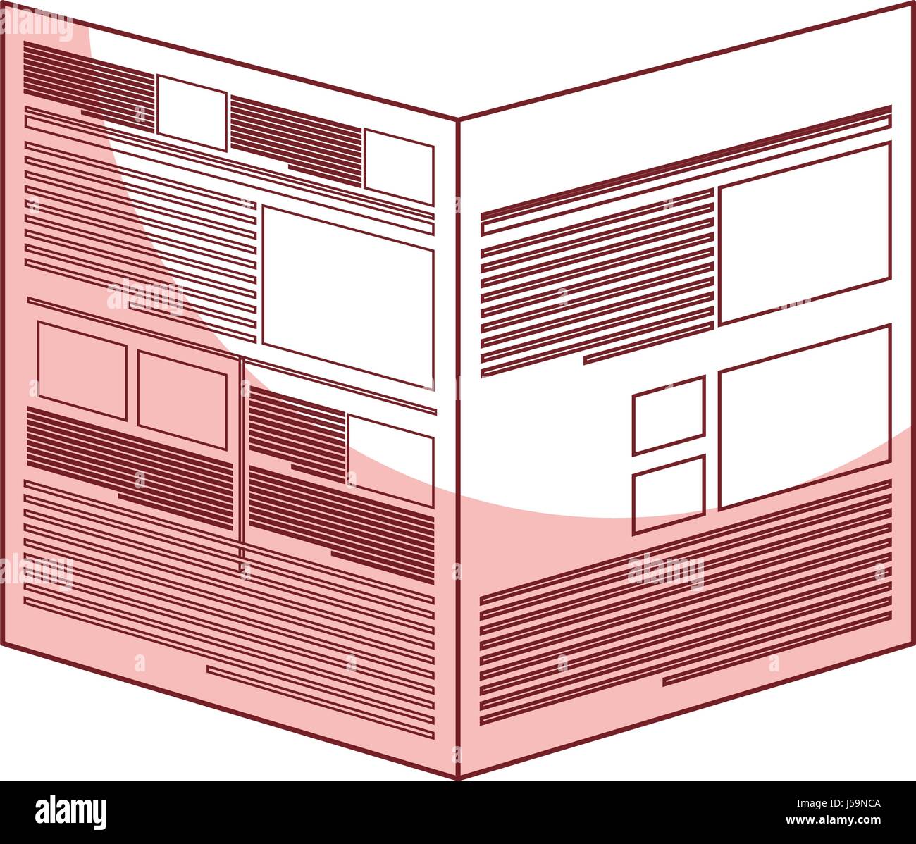 Newspaper stack isolated Stock Vector Images - Alamy