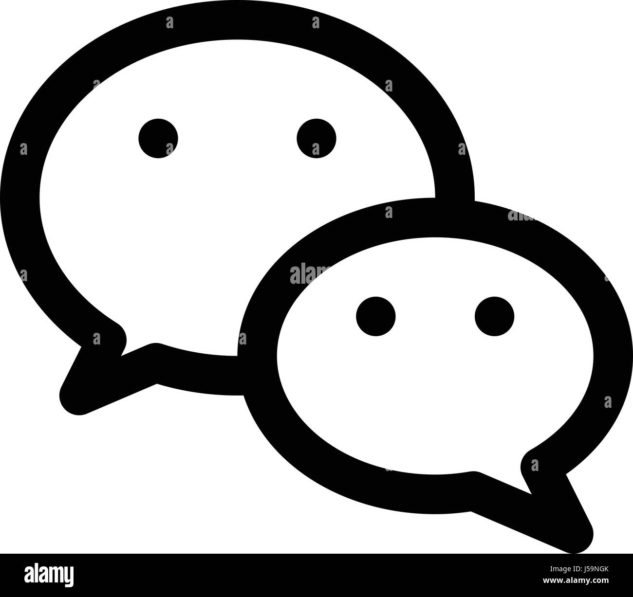 Wechat Logo Black and White Stock Photos & Images - Alamy