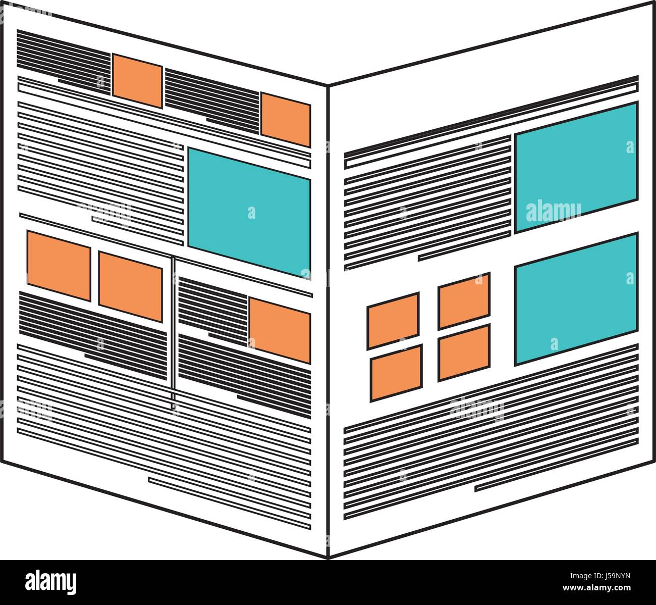 Stack of newspaper Stock Vector Images - Alamy