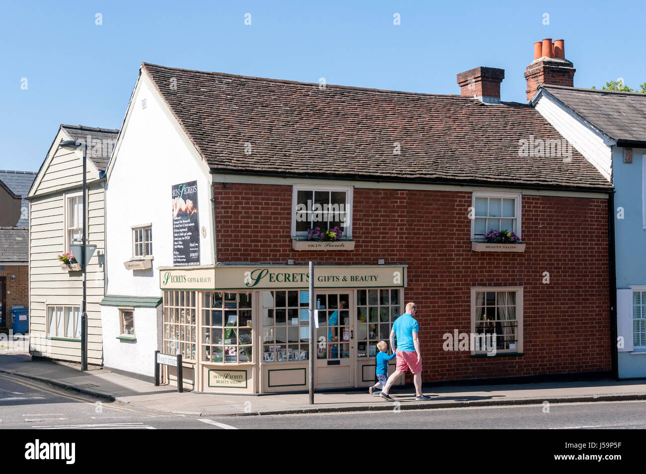 Period buildings, High Street, Ewell, Surrey, England, United Kingdom ...