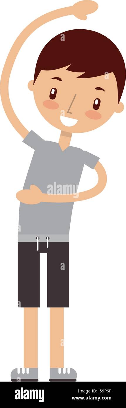 cartoon boy stretching up Stock Vector Image & Art - Alamy