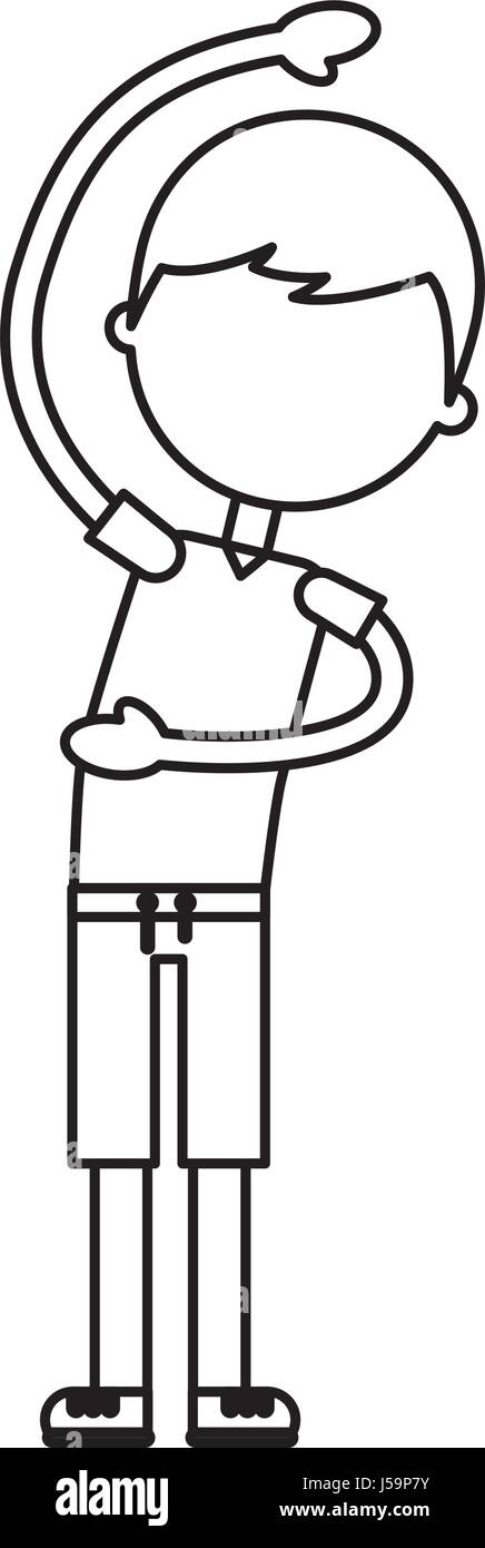 cartoon boy stretching up Stock Vector Image & Art - Alamy