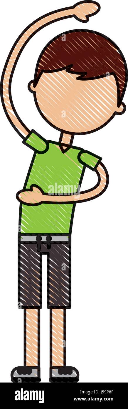 cartoon boy stretching up Stock Vector Image & Art - Alamy