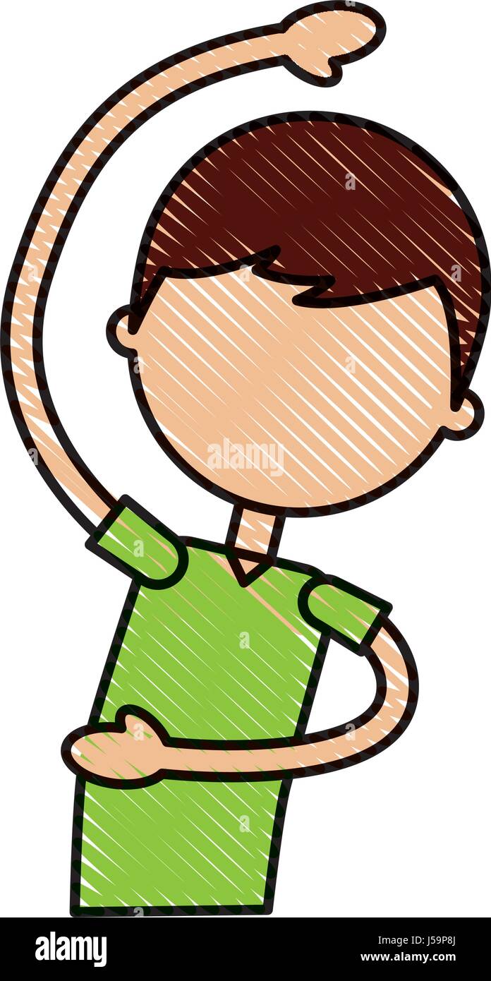 cartoon boy stretching up Stock Vector Image & Art - Alamy