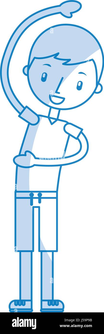 cartoon boy stretching up Stock Vector Image & Art - Alamy