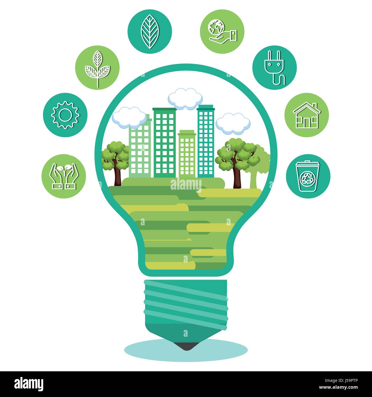 Eco friendly light bulbs design Stock Vector Image & Art - Alamy