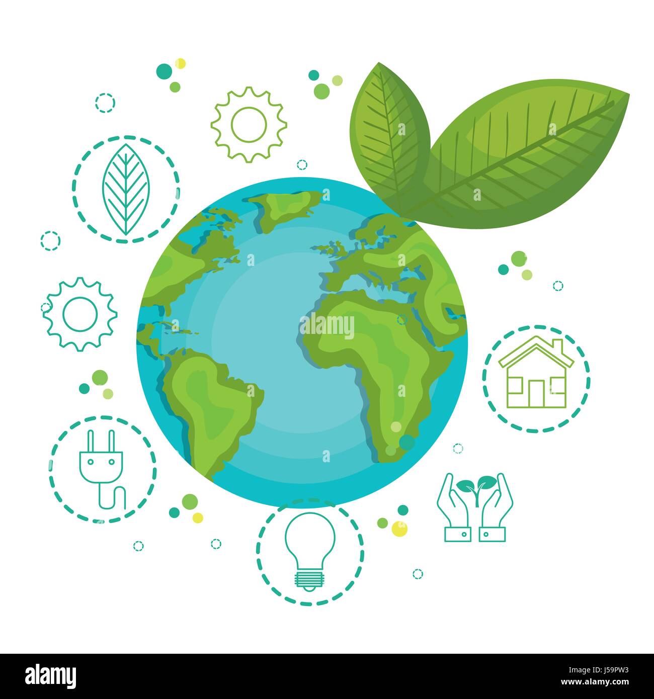 Green globe design Stock Vector Image & Art - Alamy