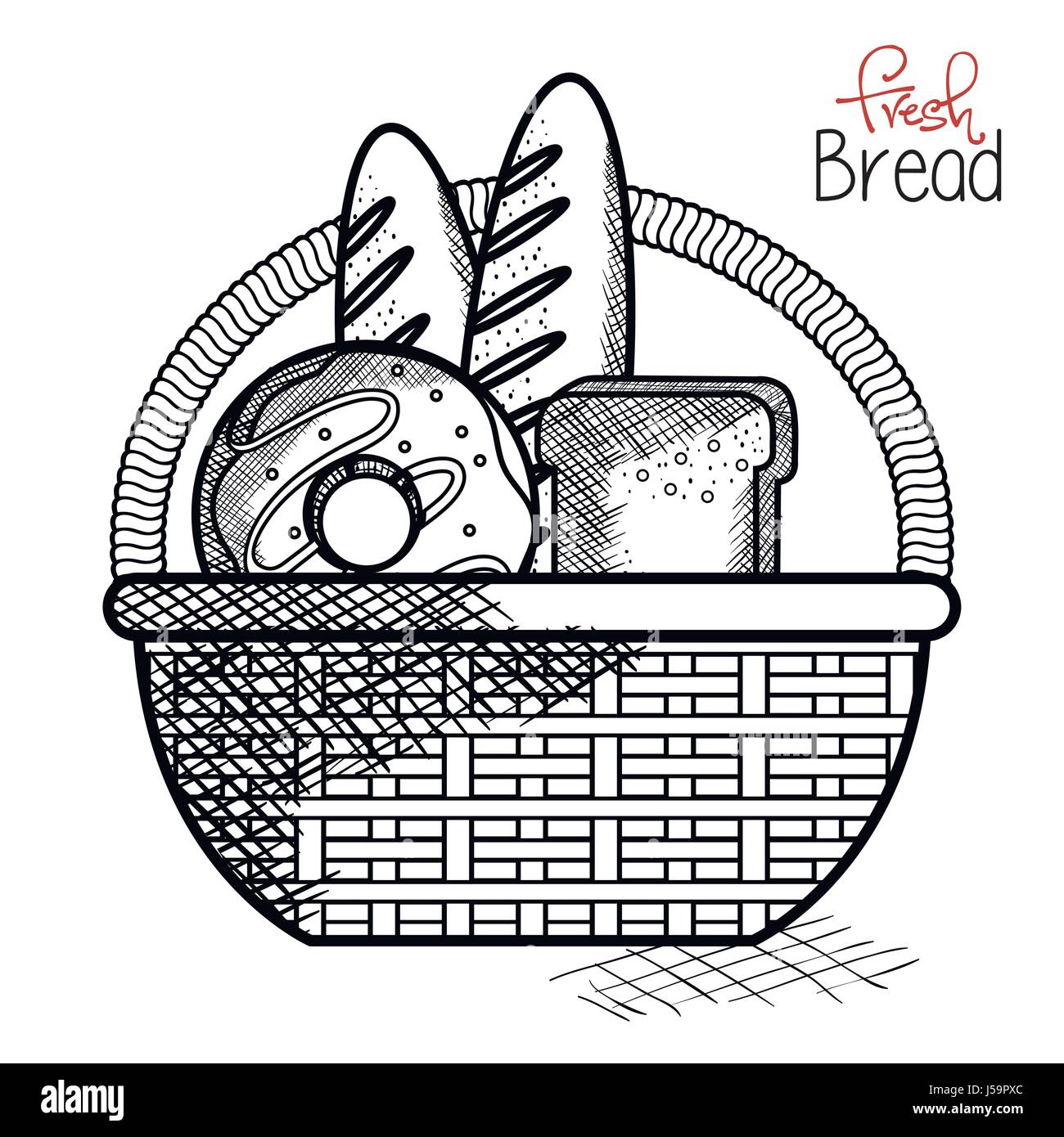 Hand drawn bakery goods design Stock Vector Image & Art - Alamy