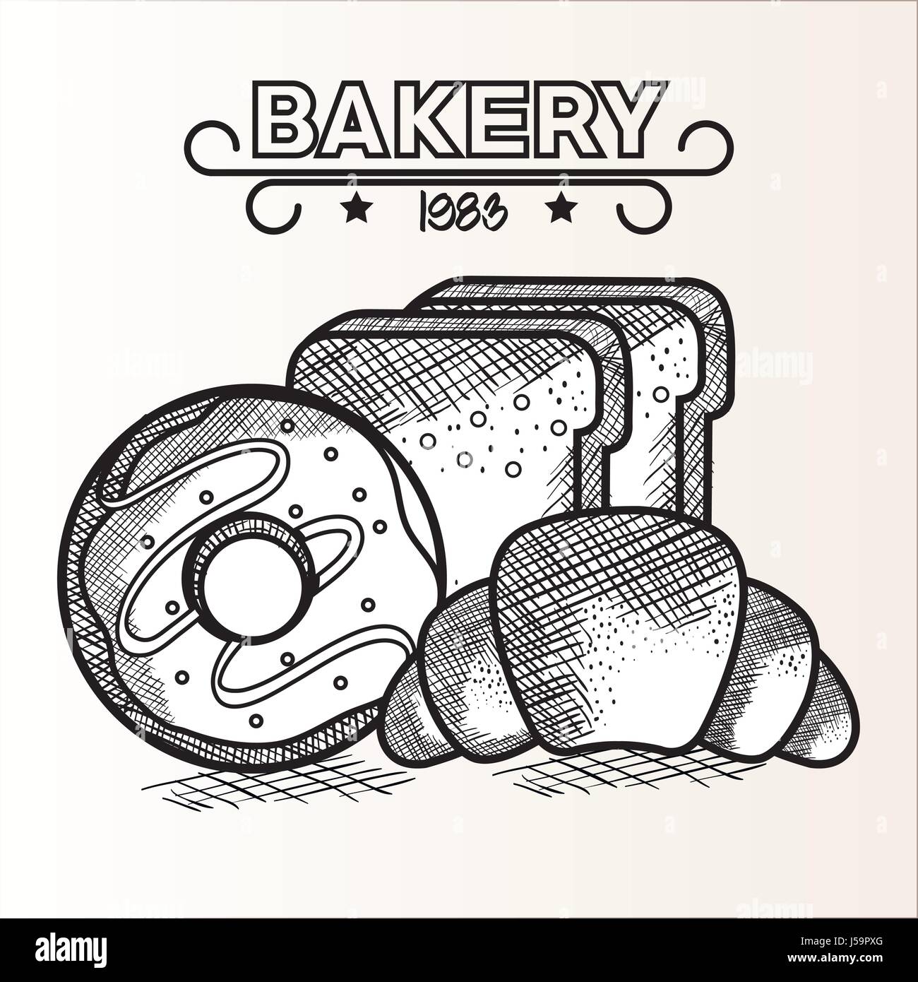 Hand drawn bakery goods design Stock Vector Image & Art - Alamy