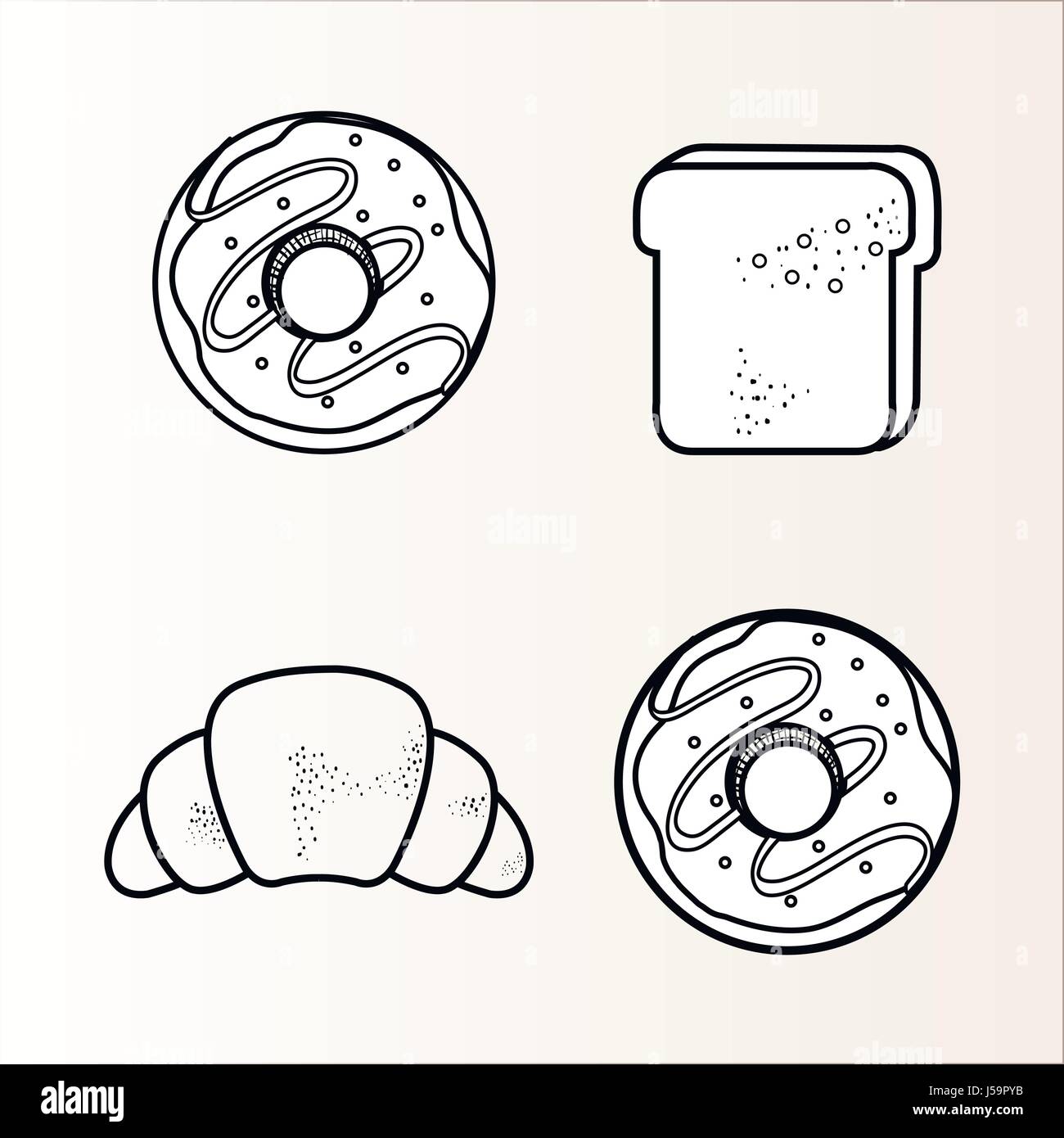 Hand drawn bakery goods design Stock Vector Image & Art - Alamy