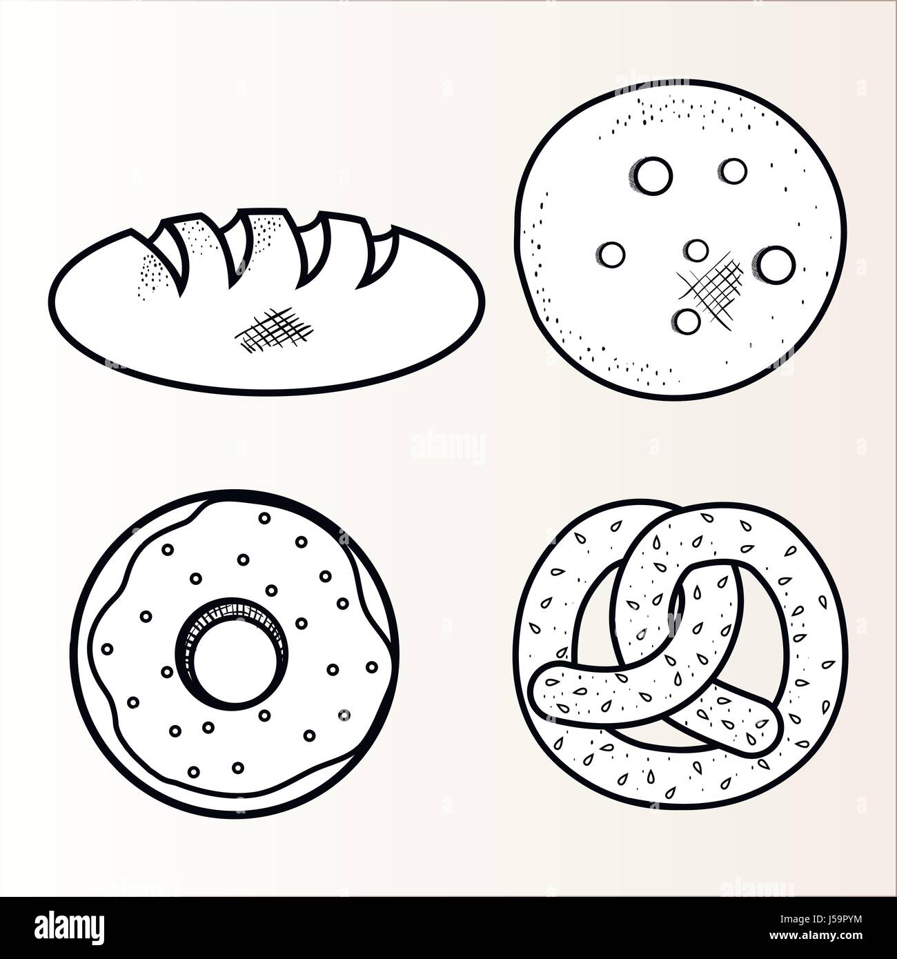Hand drawn bakery goods design Stock Vector Image & Art - Alamy