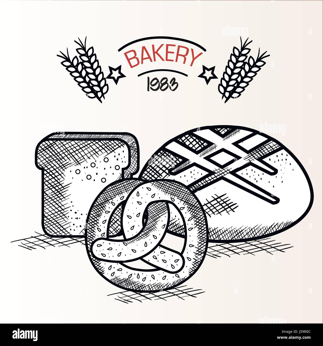 Hand drawn bakery goods design Stock Vector Image & Art - Alamy