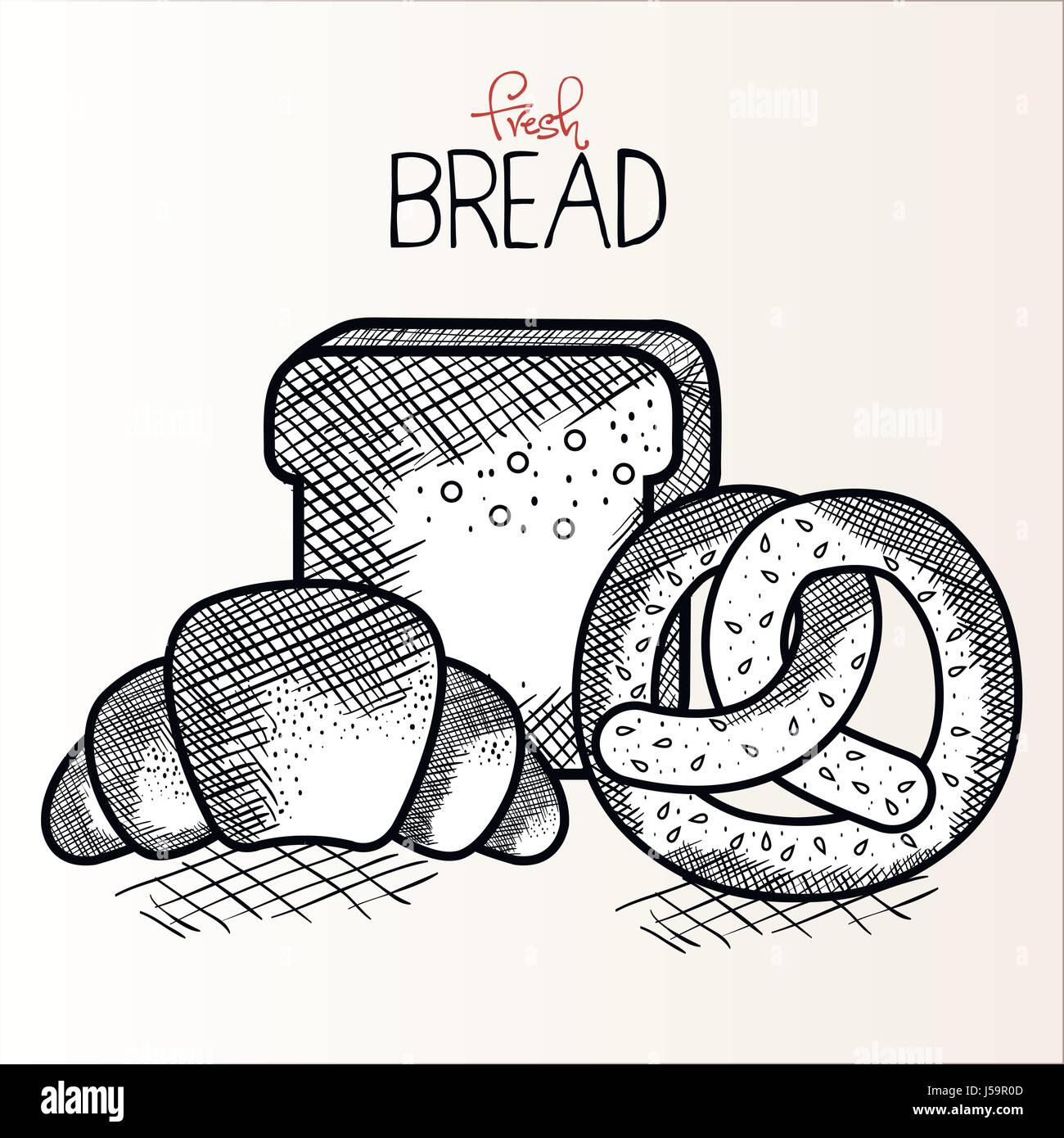 Hand drawn bakery goods design Stock Vector Images - Alamy