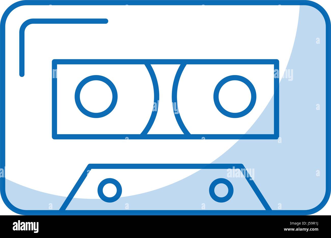 Blue old audio cassette Stock Vector Images - Alamy