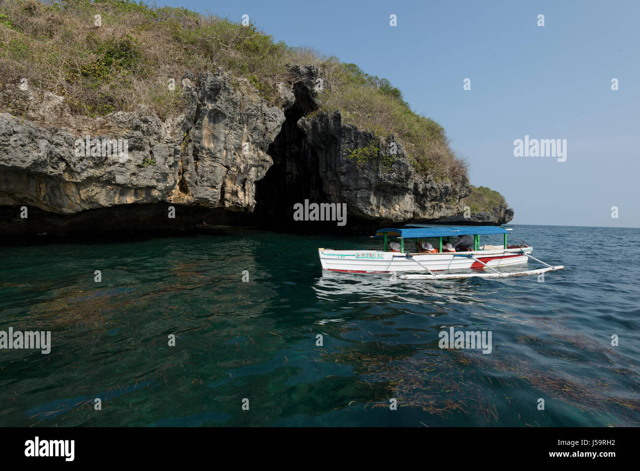 Quezon Island, Philippines - April 12, 2017: Toruist boat in the ...