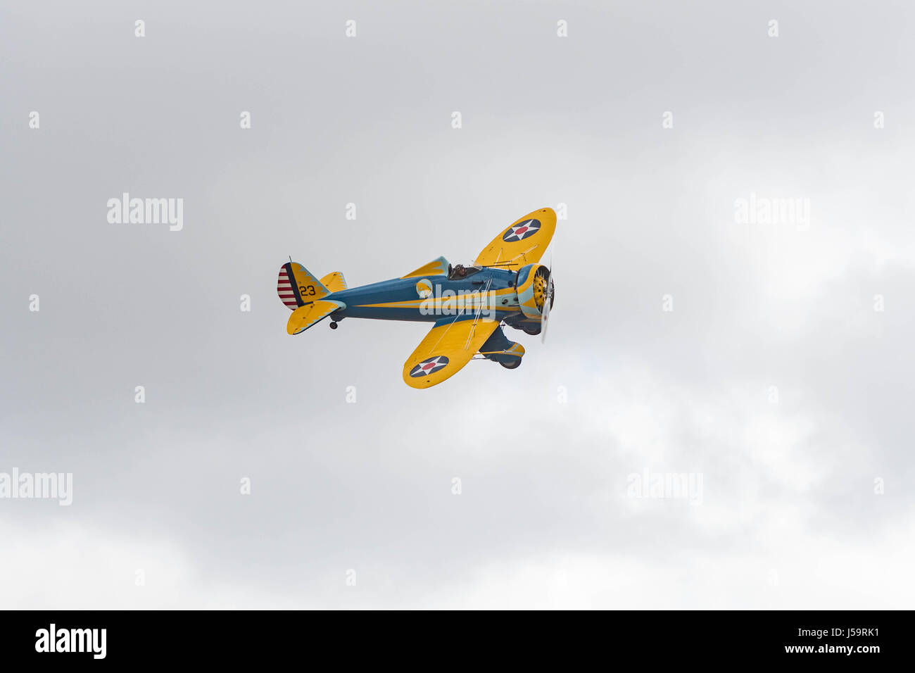 Chino, USA - May 7 2017: Boeing P-26 Peashooter on display during ...