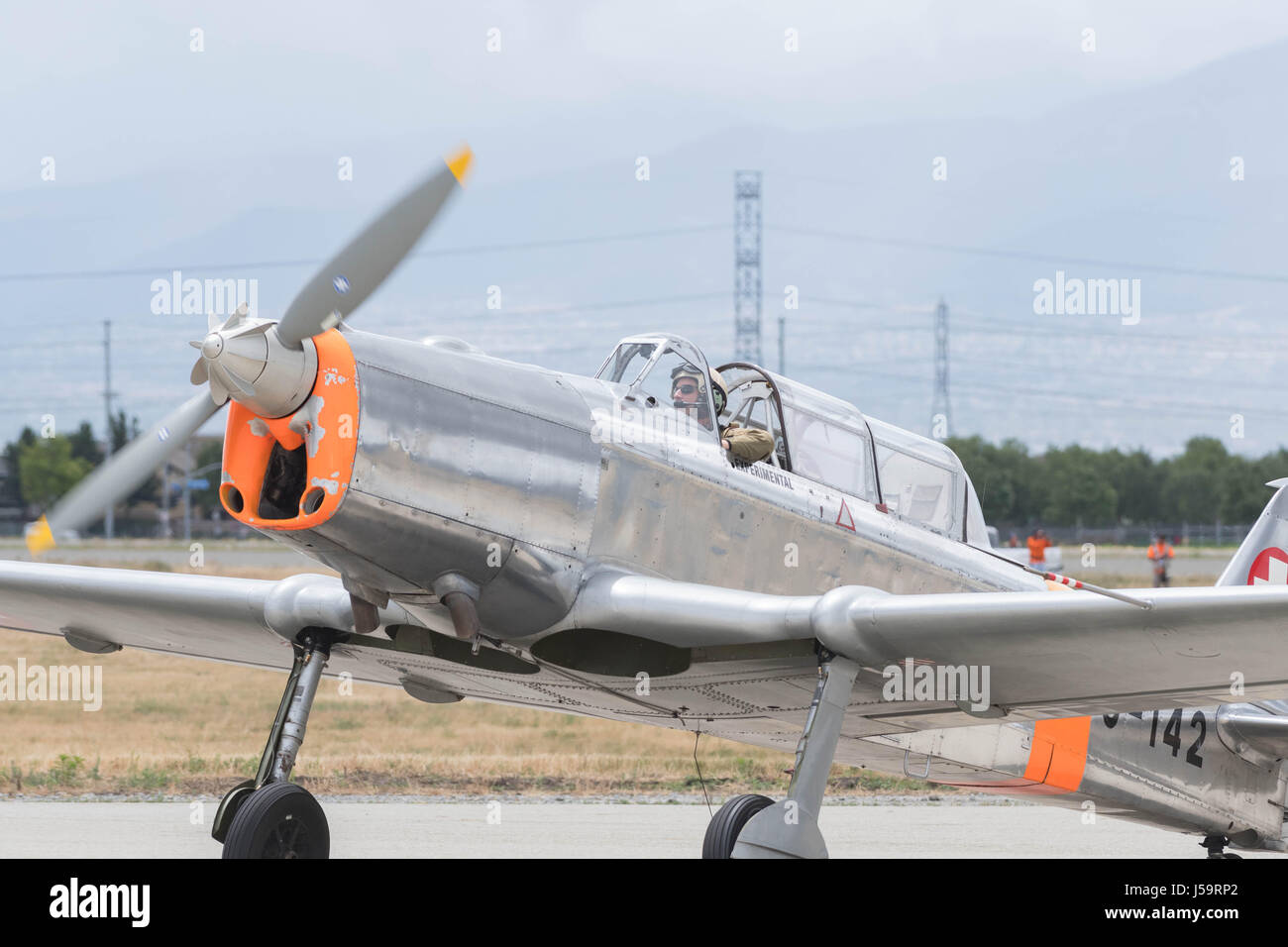 Chino, USA - May 7 2017: Pilatus P-2 on display during Planes of Fame ...